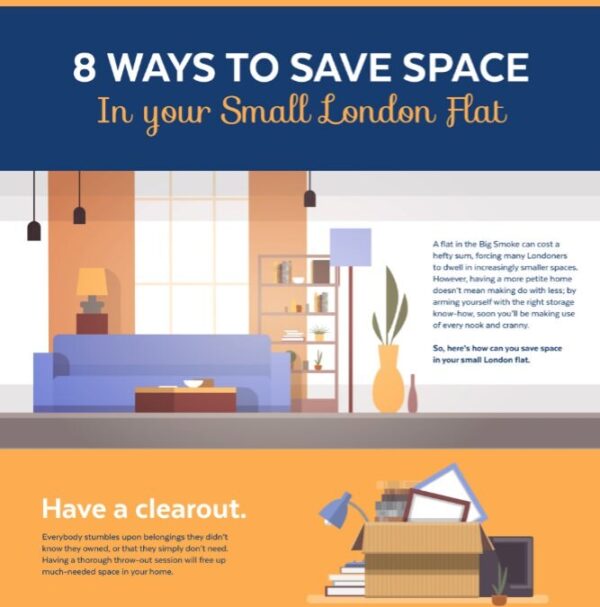 8 Ways to Save Space in Your Small London Flat | Infographic | Vanguard ...